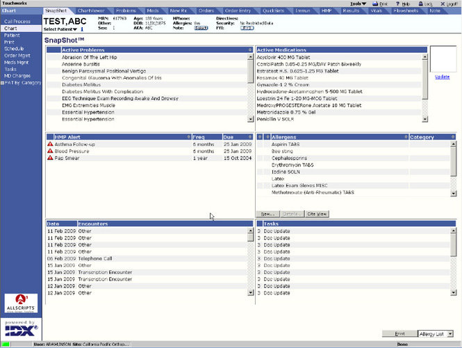 Allscripts EHR Vendor Profile